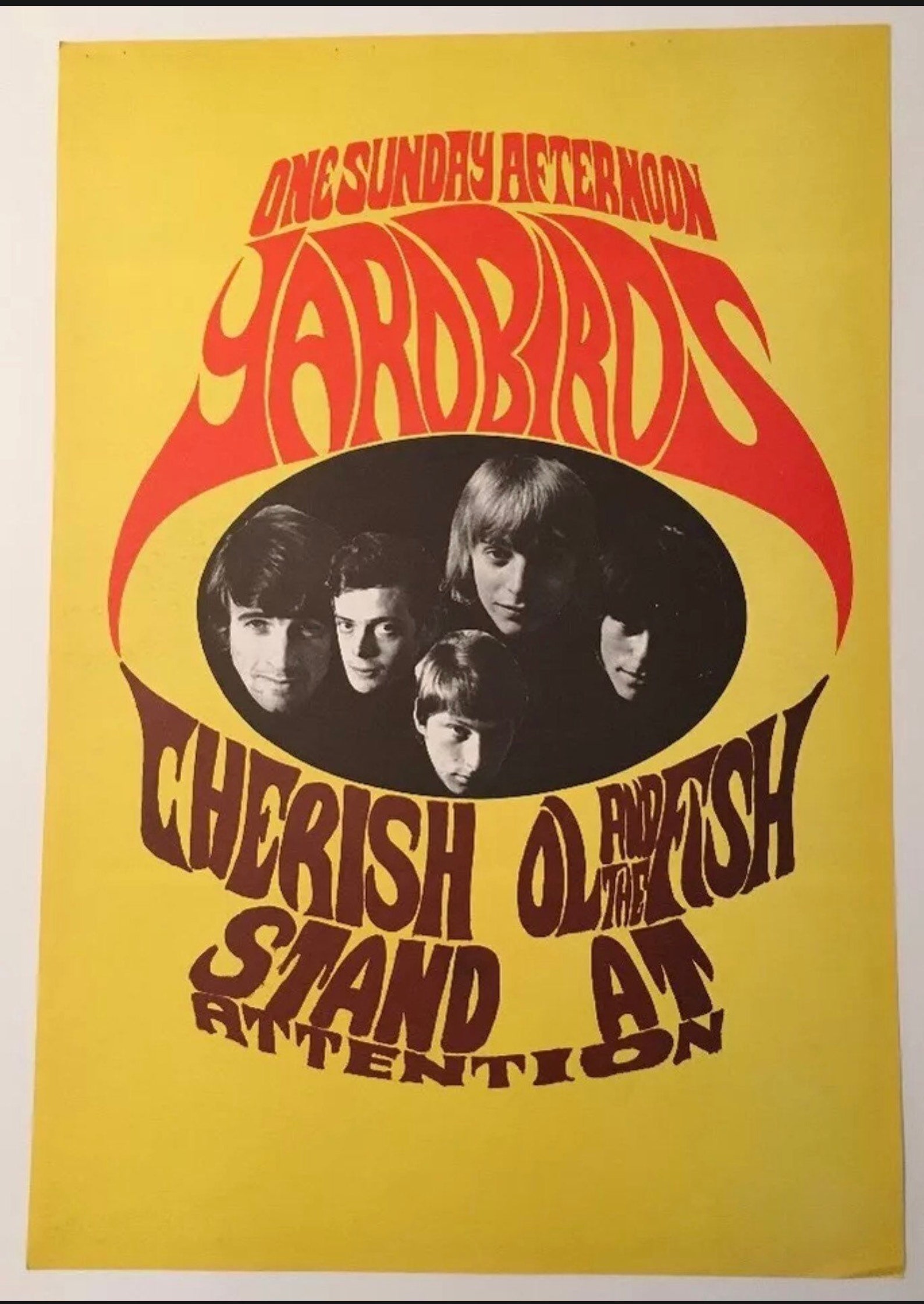 Vintage Original 1960s Yardbirds One Sunday Afternoon Poster - Etsy