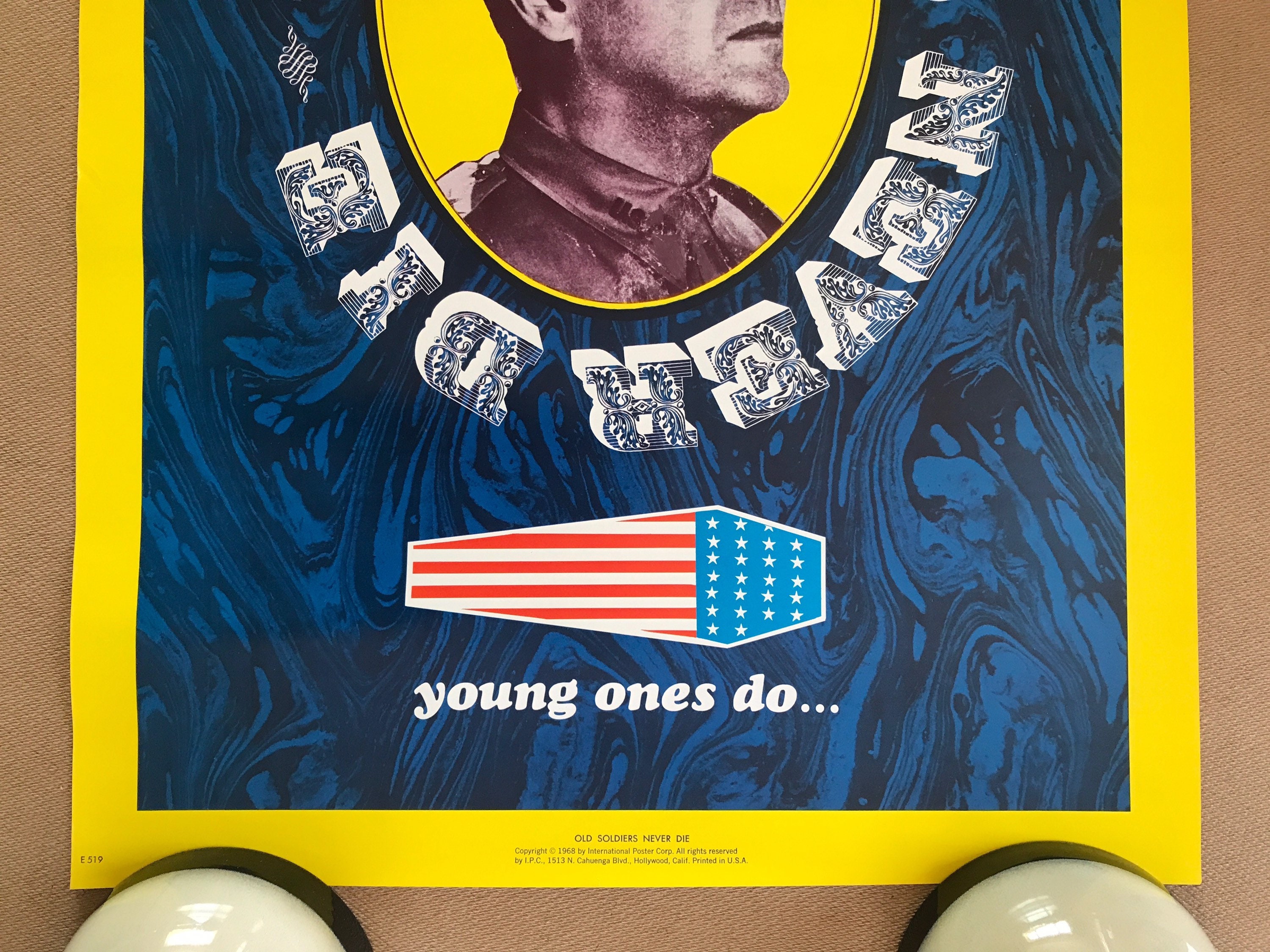 Vintage Original 1960s Old Soldiers Never Die Poster Military American ...