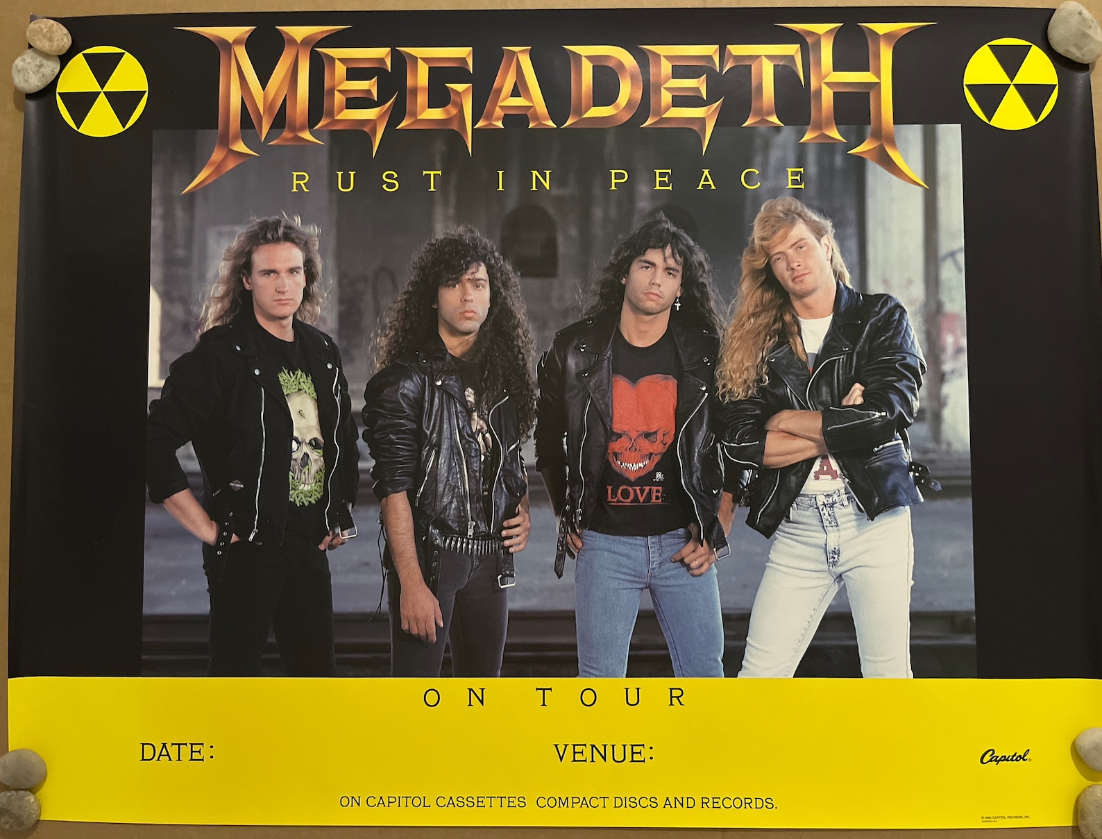 Megadeth on Tour Rust in Peace 1990 Promo Vintage Poster - Etsy