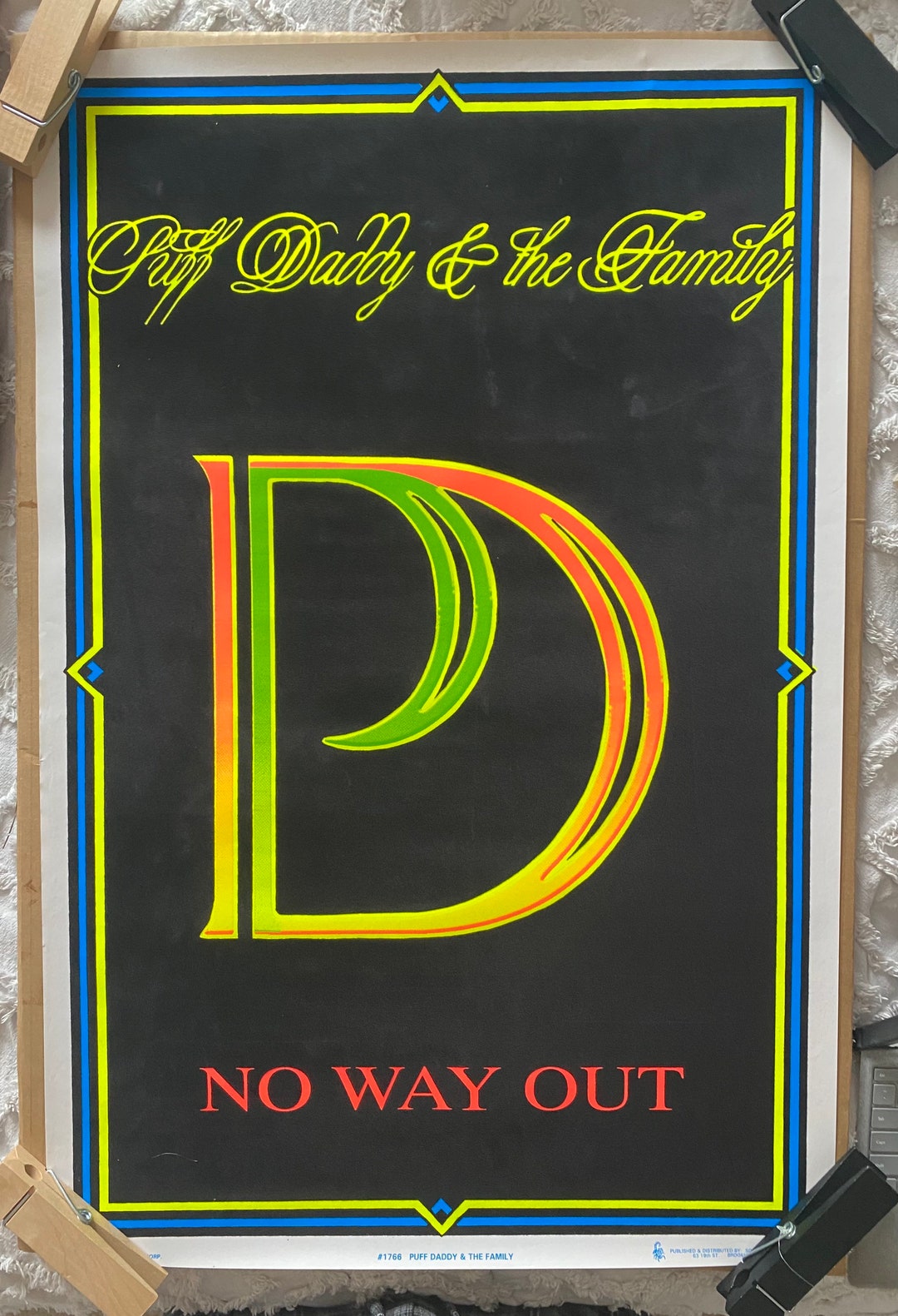 Blacklight Puff Daddy No Way Out 1990’s Original Vintage Poster - Etsy