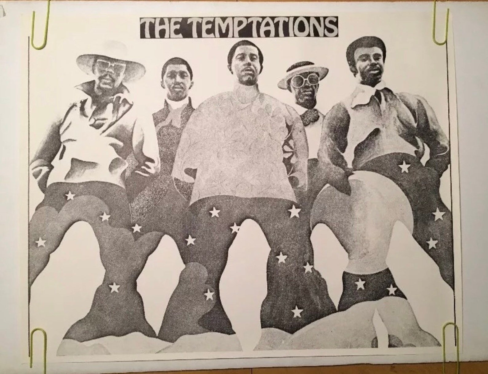 The Temptations Original Vintage Blacklight Poster Psychedelic | Etsy