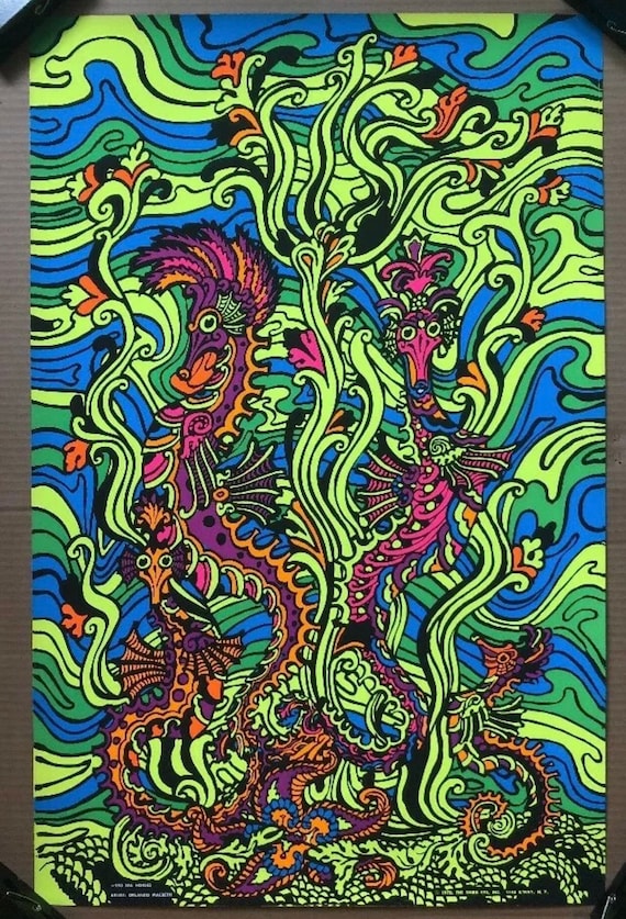 Vintage 1970s Blacklight Poster