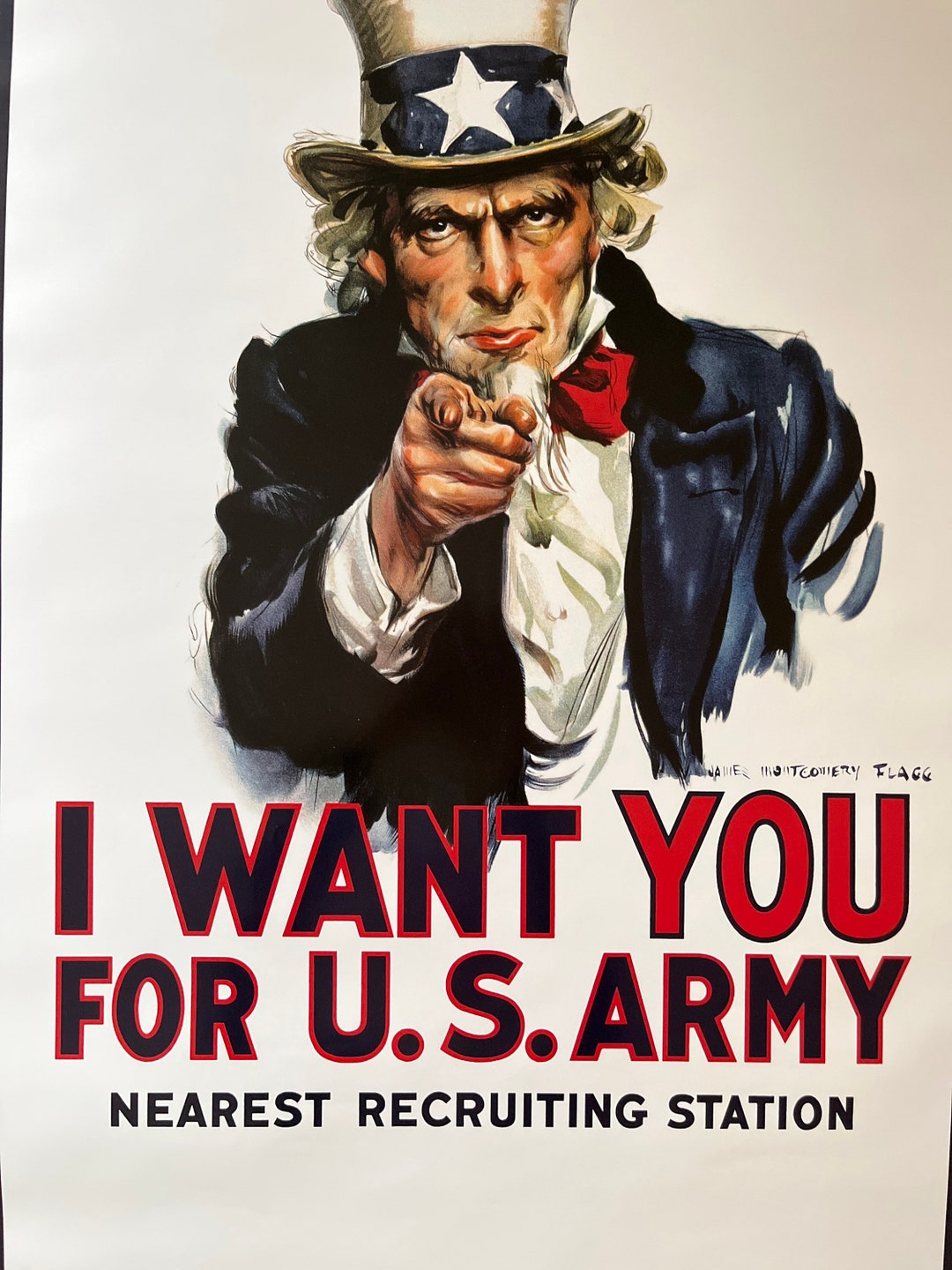 Uncle Sam I Want You for US Army Recruitment Poster Modern Day 1990s - Etsy