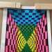 Visual Delusion Geometric Blacklight Poster 1970’s Abstract Checks ...