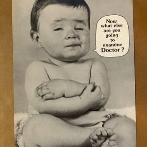 Original Vintage Poster Baby Doctors Office Doctor Joke Comedy Funny ...