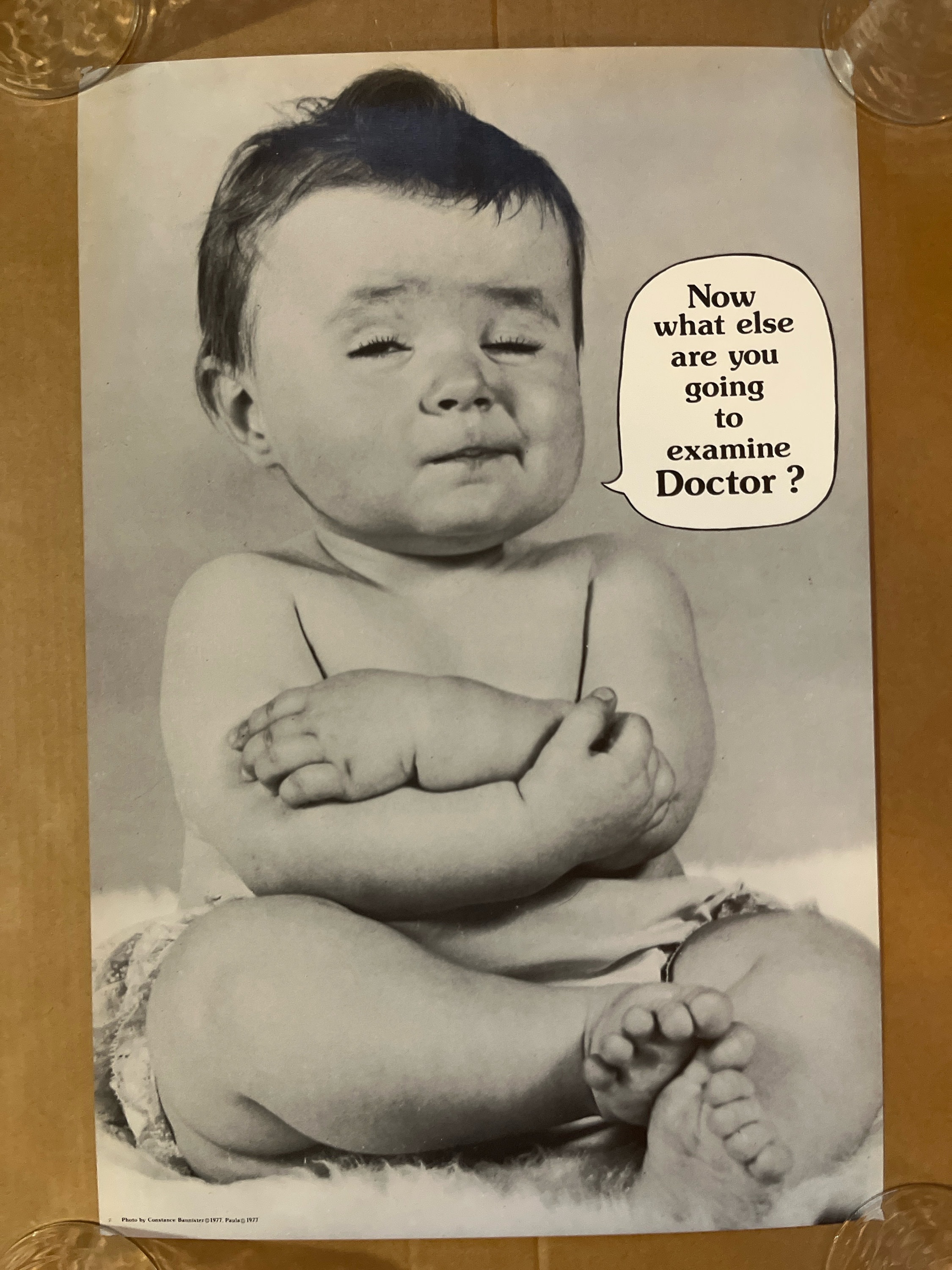 Original Vintage Poster Baby Doctors Office Doctor Joke Comedy Funny ...