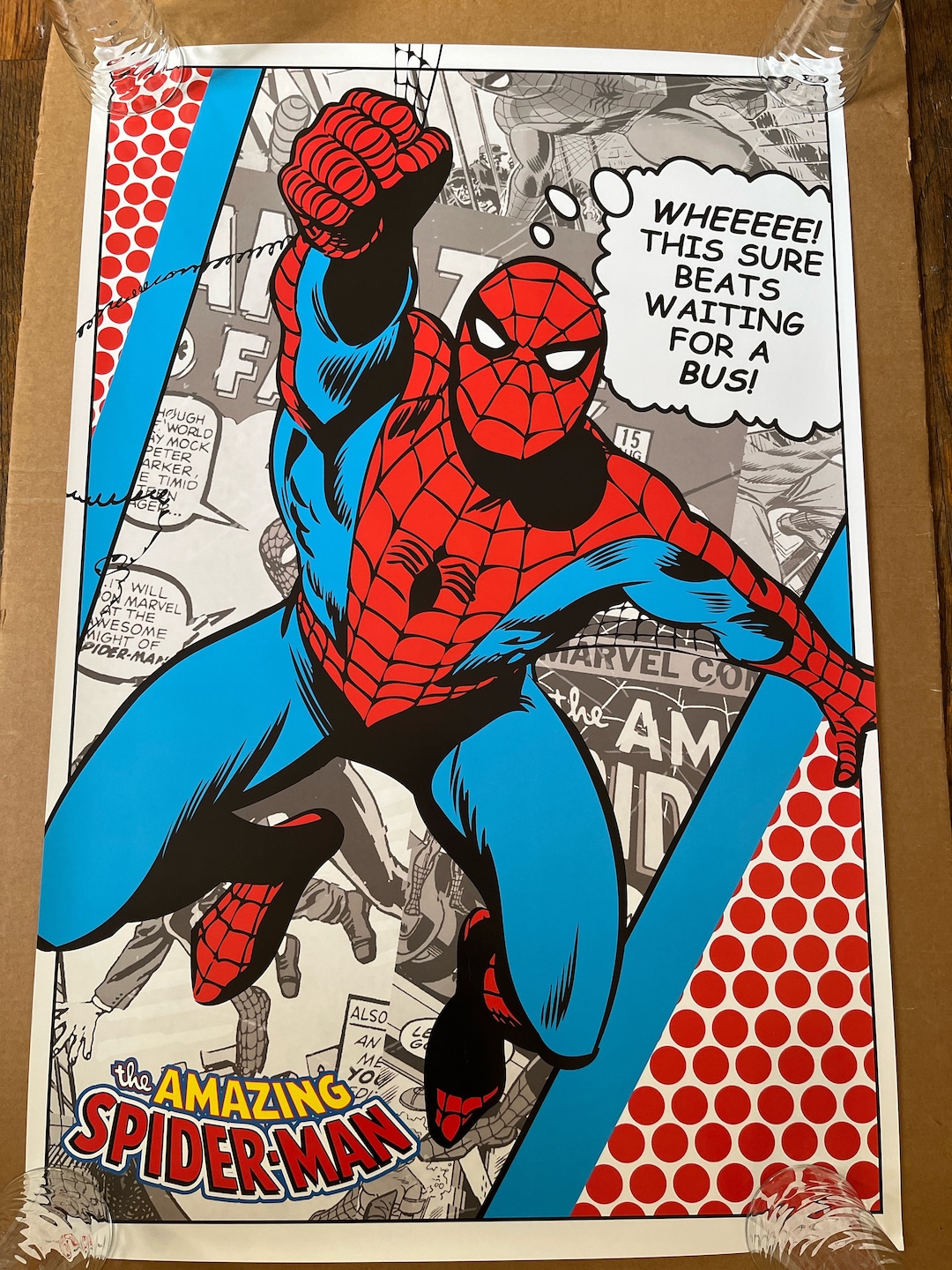 Vintage Poster Amazing Spider-man Comic Style Retro Comic Book Marvel ...