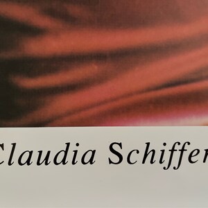 Claudia Schiffer Schaffer Vintage Poster Sexy Super Model Red Dress - Etsy