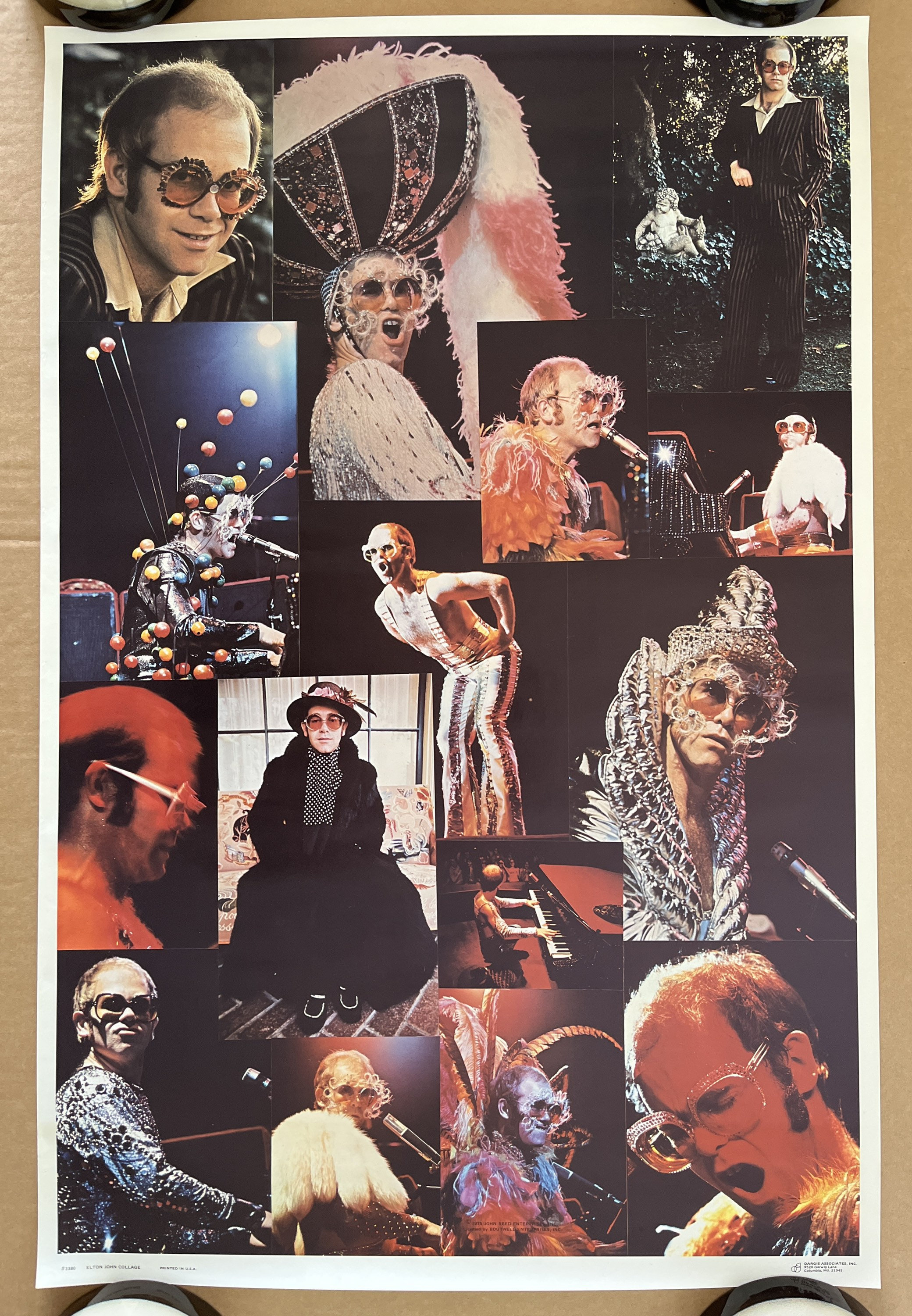 Vintage Original 1970s 1980s Elton John Collage Poster on - Etsy
