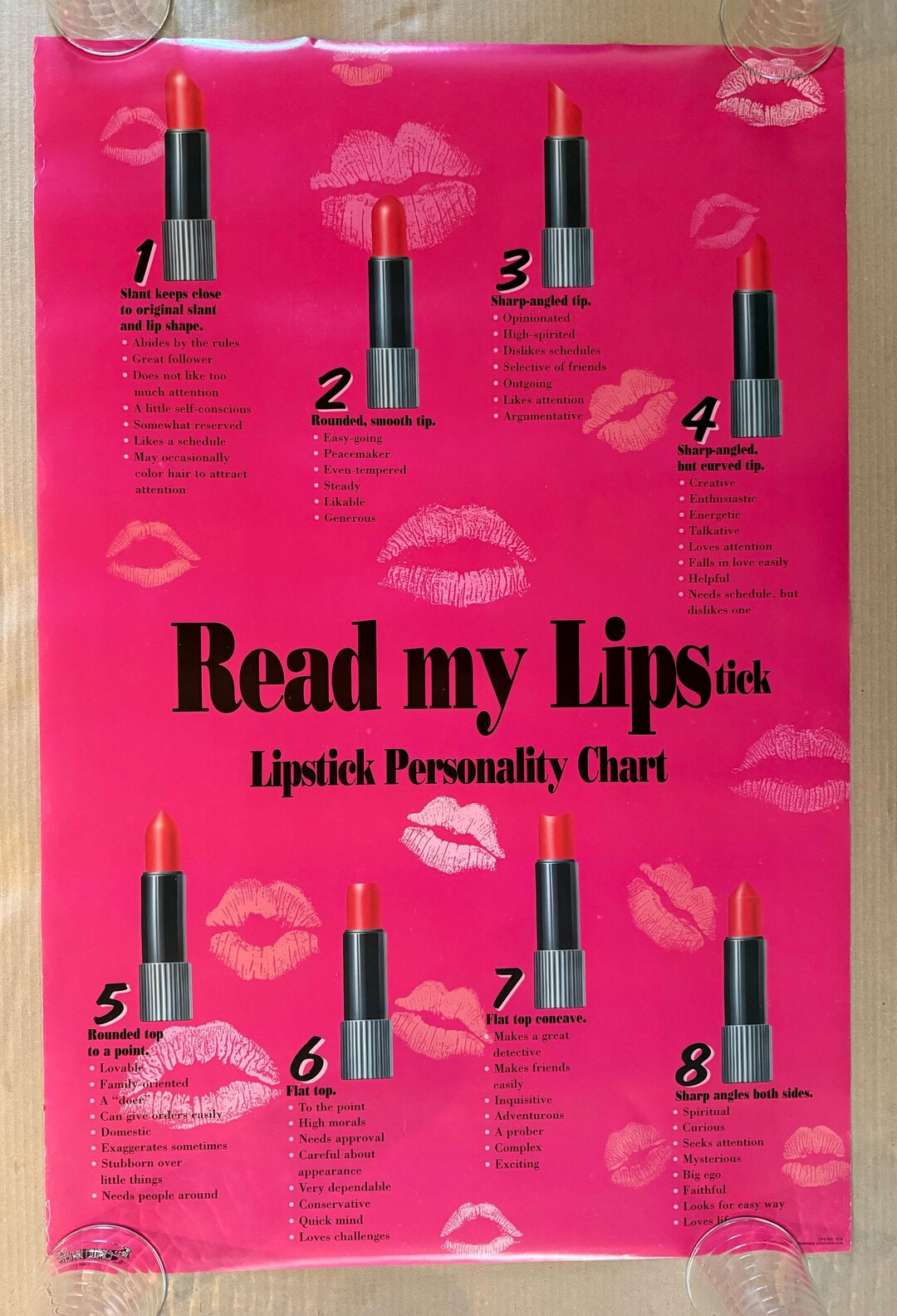 Lipstick Poster Read My Lips Girl Woman Dressing Room Lip Stick ...
