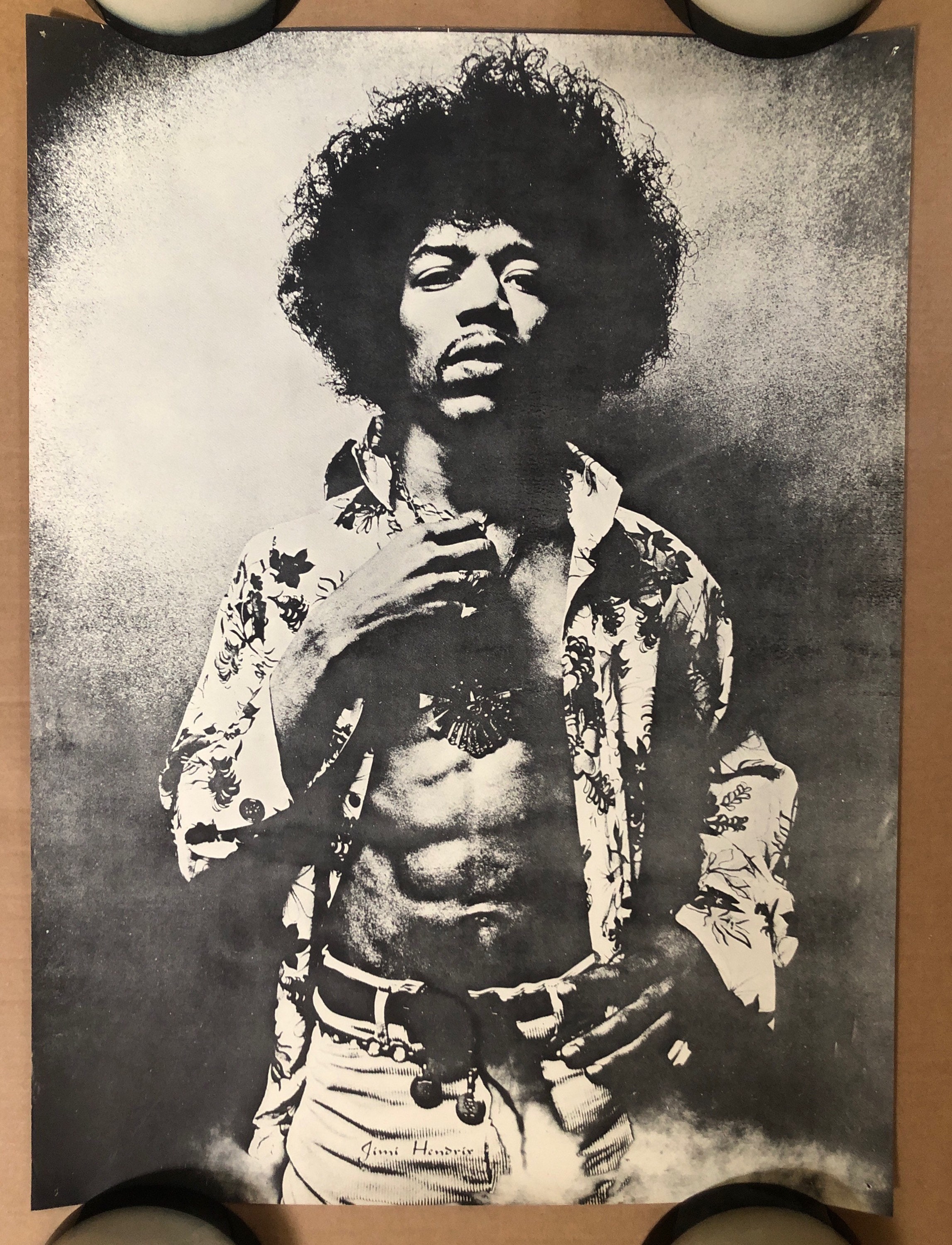 Jimi Hendrix Blacklight Poster