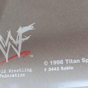 Sable Vintage Wrestling Poster WWF 1998 Wrestler Sports Entertainment ...