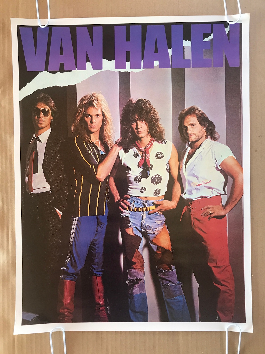 Vintage Original 1980s Van Halen Group Shot Pinup Rock Music ...