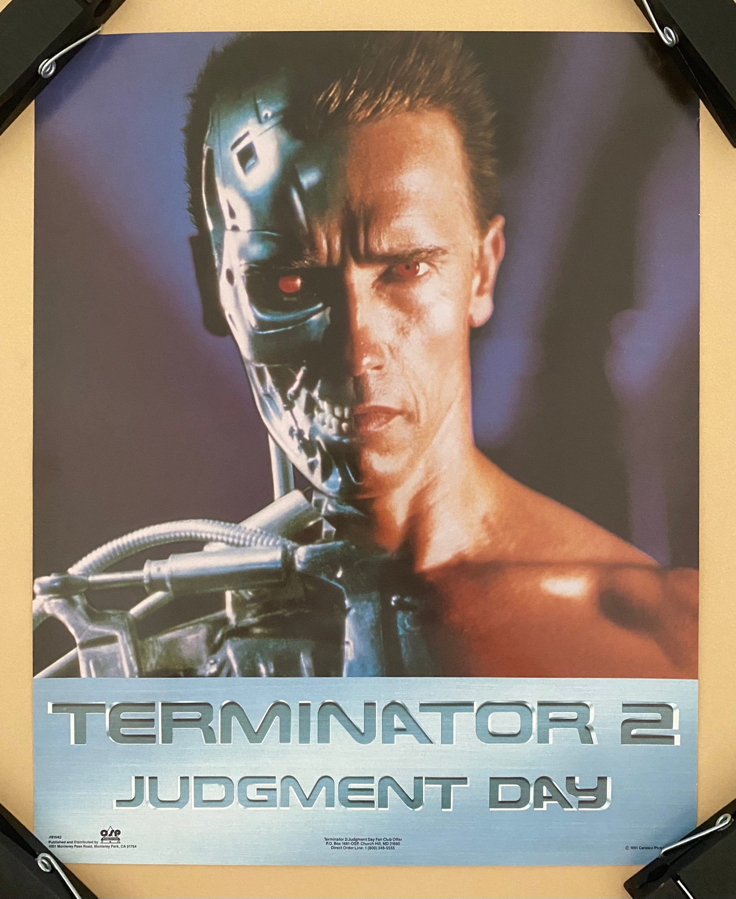 Vintage Movie Poster Terminator 2judgment Day Arnold Schwarzenegger ...