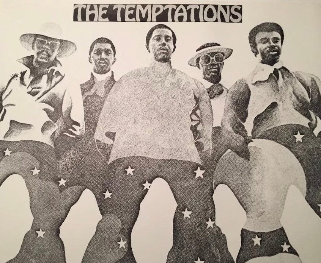 The Temptations Original Vintage Blacklight Poster Psychedelic 1970's ...