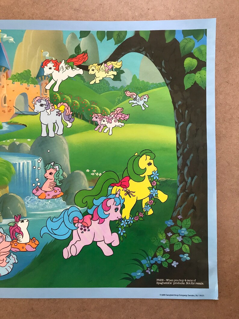 Vintage Original 1980s My Little Pony Pinup Poster 1986 Hasbro | Etsy