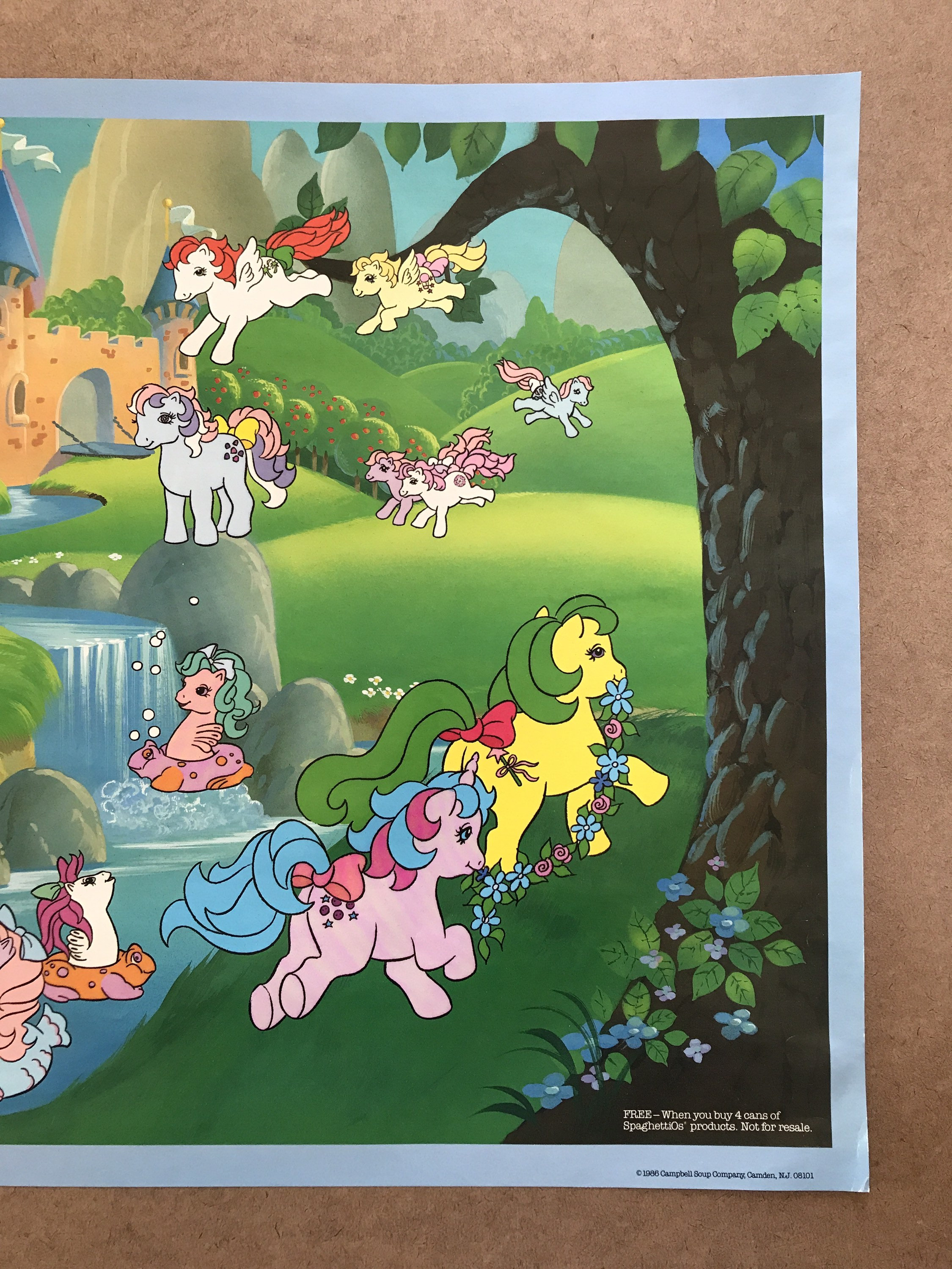 Vintage Original 1980s My Little Pony Pinup Poster 1986 Hasbro Kids ...