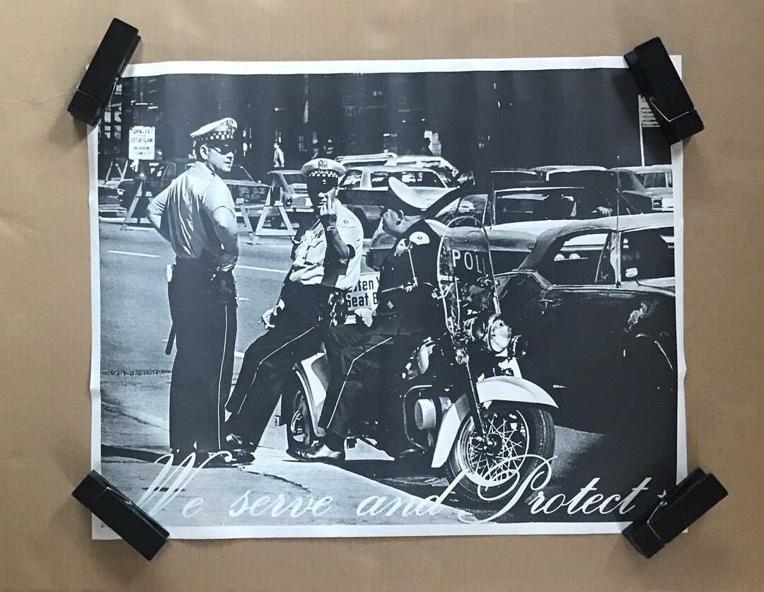 Vintage Original 1970s We Serve and Protect Chicago Police Pinup Poster ...