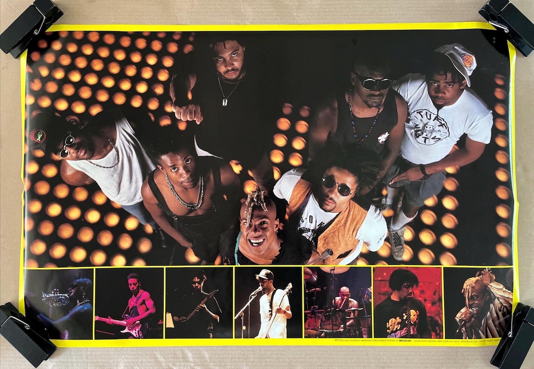 Vintage Original 1990s Fishbone Collage Poster Rock Music Brockum 90s ...