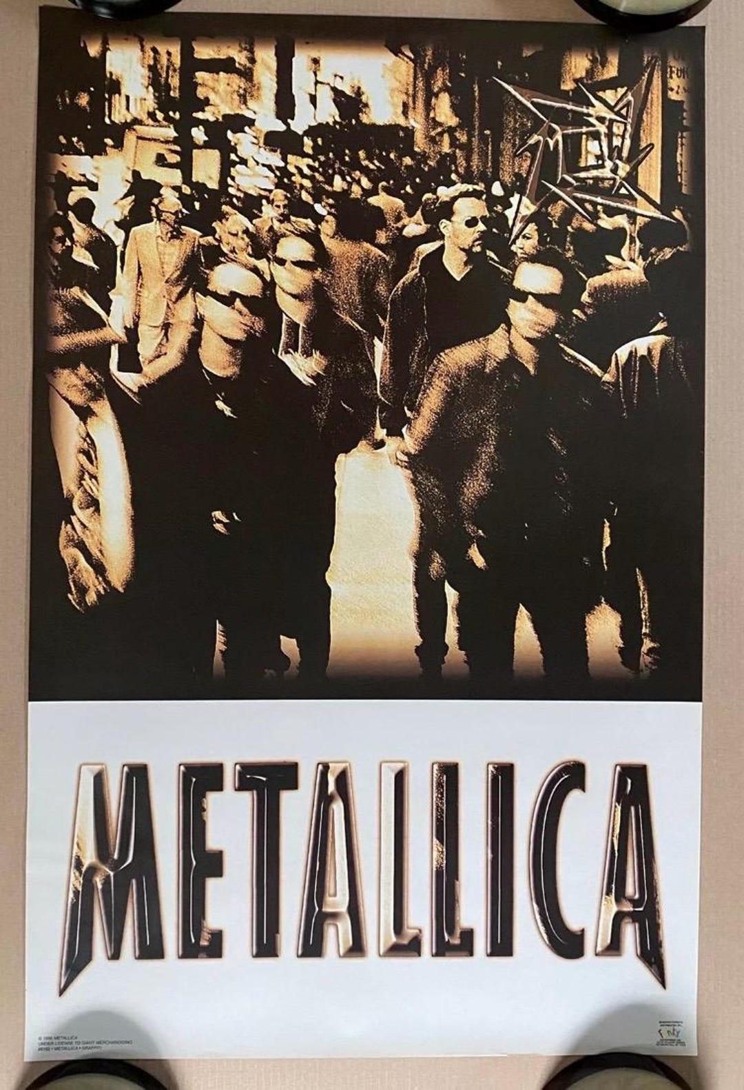 Metallica Vintage Poster Original Music Memorabilia Comercial Rock ...