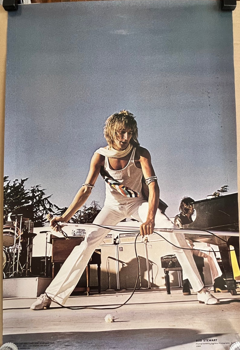 Vintage Original Poster Rod Stewart 1977 Concert Photo Poster Music ...