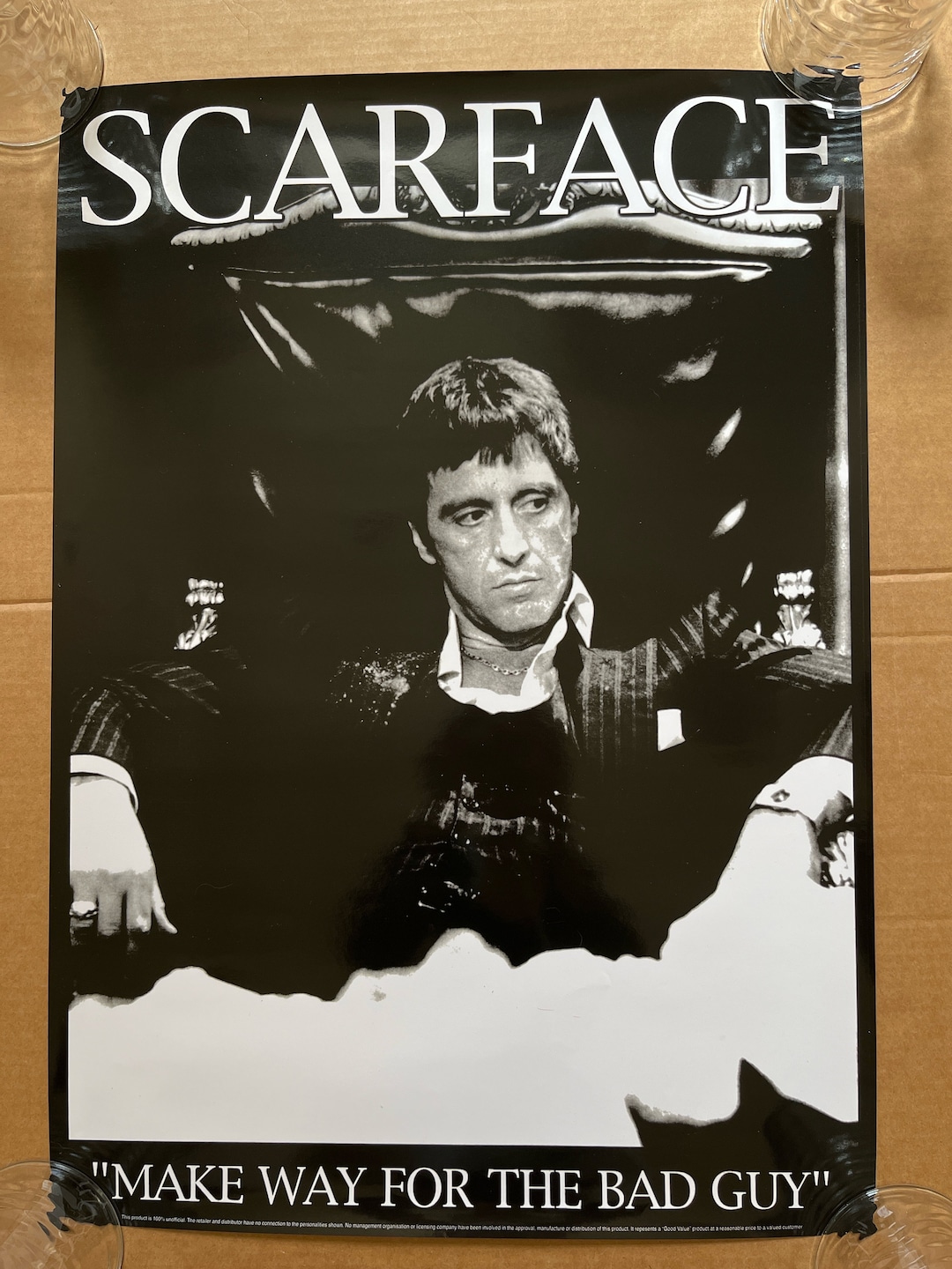 Scarface Movie Poster Al Pacino Make Way for the Bad Guy - Etsy