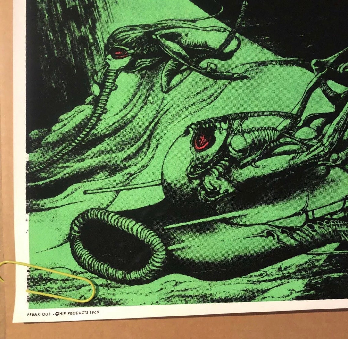 Freak Out Original Vintage Blacklight Poster Pin up Aliens - Etsy