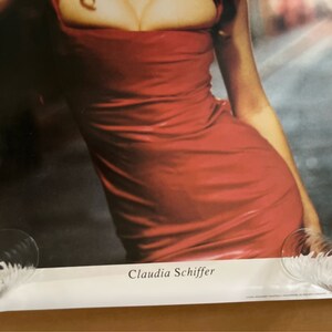 Claudia Schiffer Schaffer Vintage Poster Sexy Super Model Red Dress - Etsy