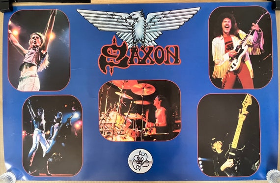Vintage Original Poster Saxon British Heavy Metal Band 1982 | Etsy