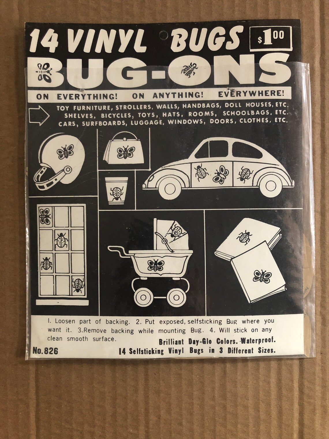 Vintage Blacklight Stickers Bug Ons Psychedelic Bugs Trippy - Etsy