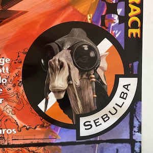 Vintage Star Wars Anakin Tatooine Pod Racing Poster 36"x24" Phantom ...