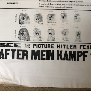 Wanted for Murder Poster Hitler 1945 Original Vintage Posters Police ...