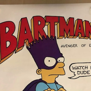 Bart Simpson Original Vintage Poster Bartman T.V. Memorabilia Matt ...