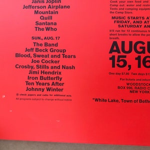 Vintage Woodstock Poster Arnold Skolnick Large 1969 Peace Music Dove - Etsy