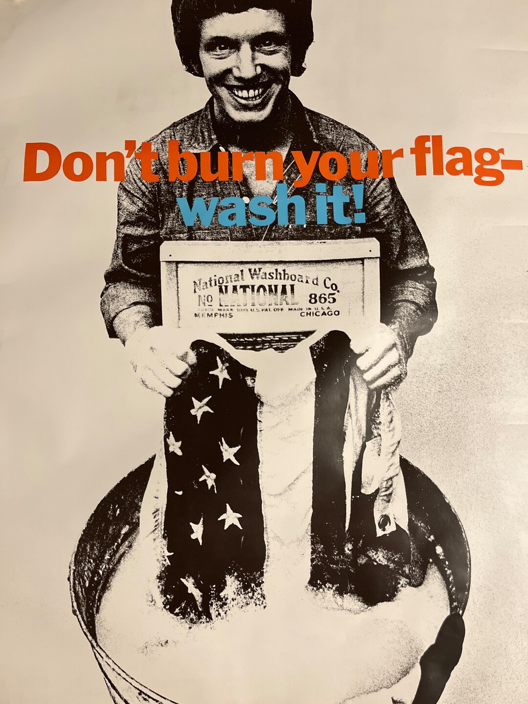 Don’t Burn Your Flag Wash It George Lois Vintage Poster 1970s - Etsy