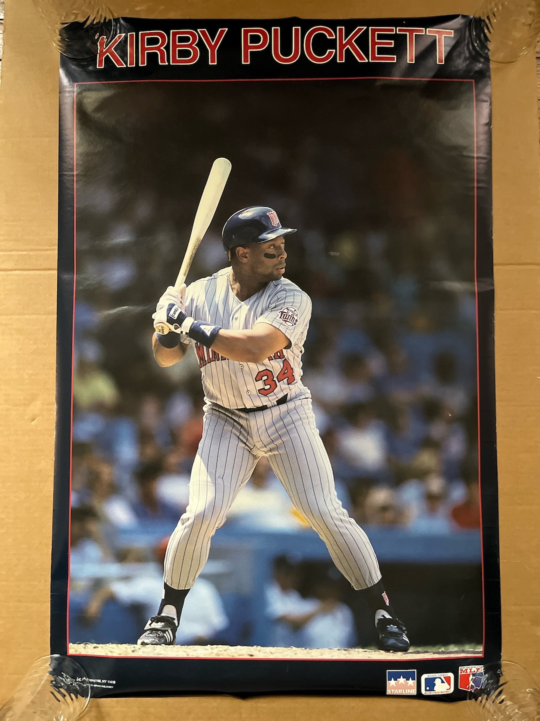 Kirby Puckett Vintage Poster Minnesota Twins Baseball MLB Team 1992 - Etsy