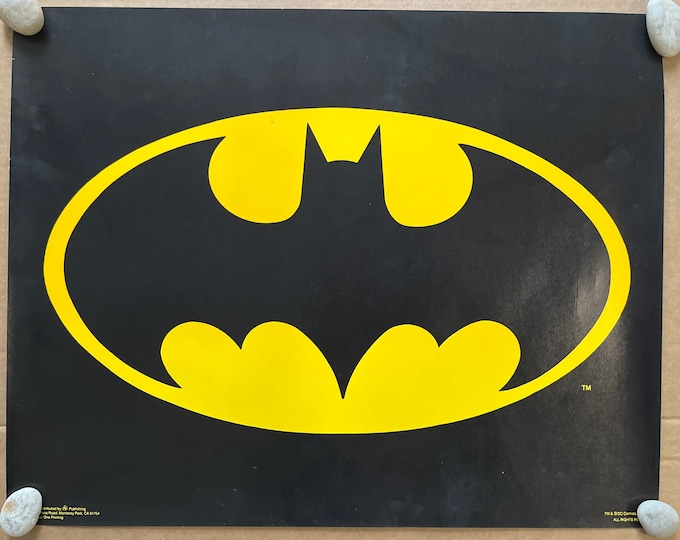 Batman Logo Original Vintage Poster 1960s Blacklight - Etsy