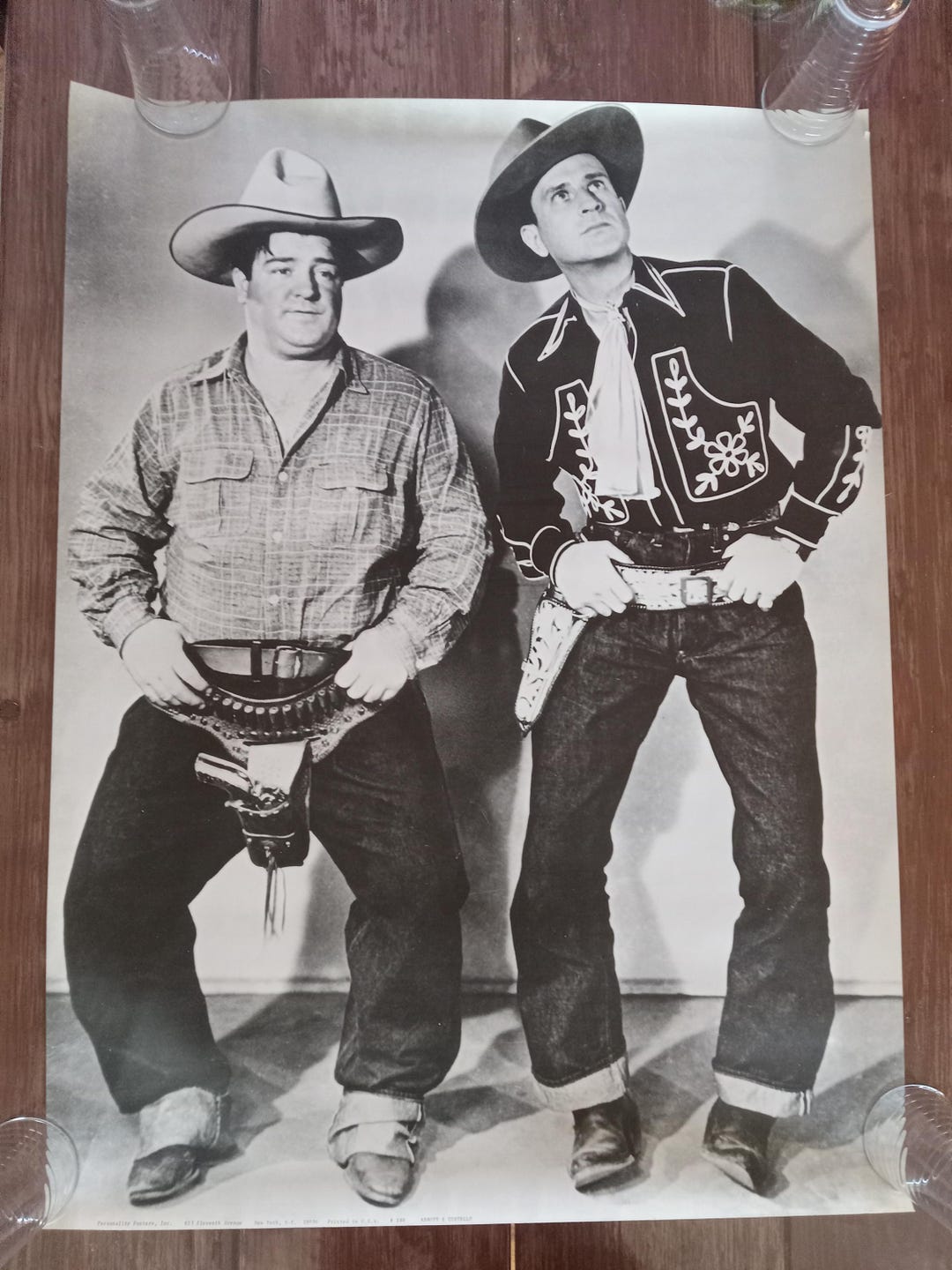 Vintage Original Abbott and Costello Comedy Poster Western Retro Movie ...