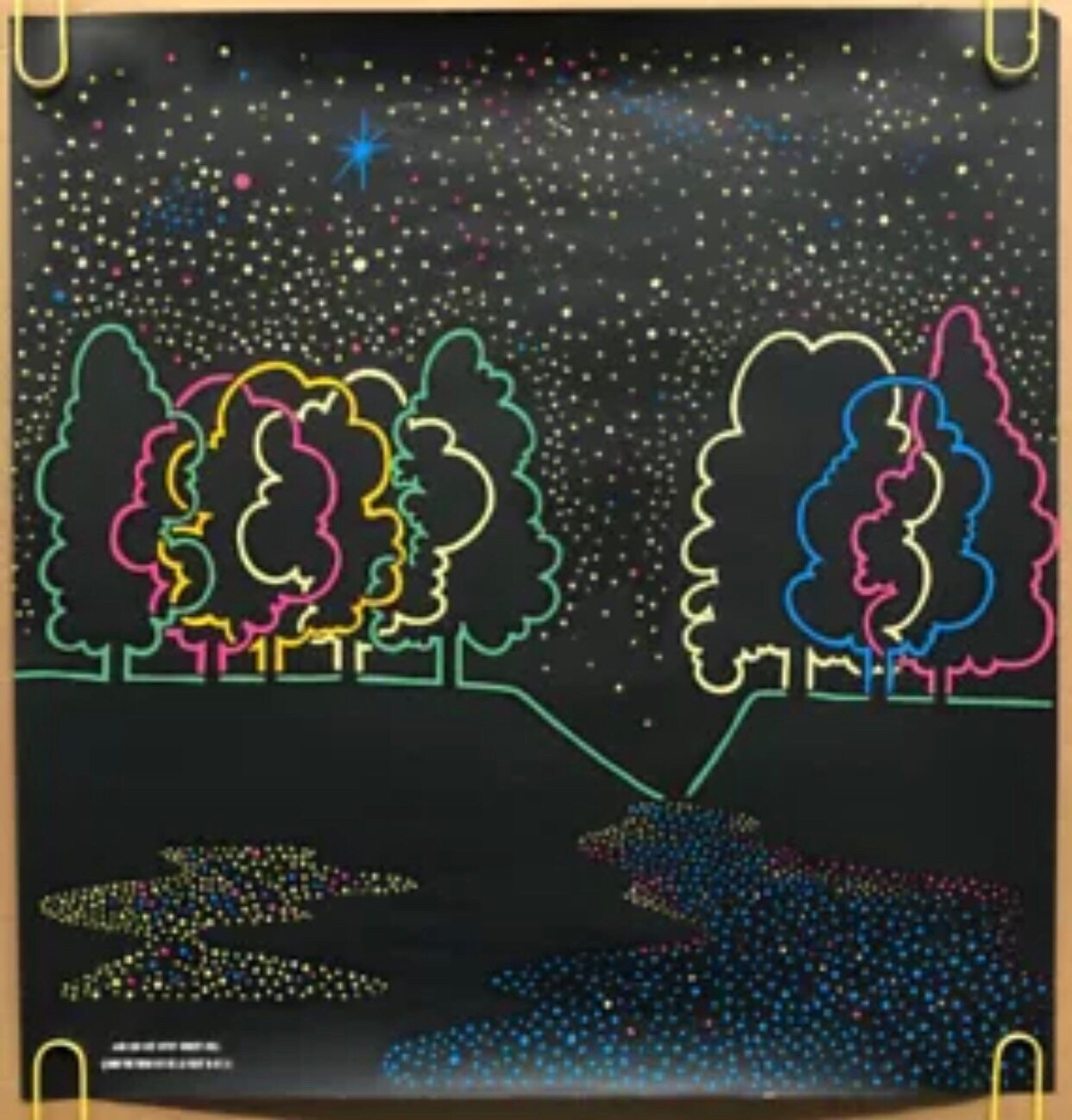 Vintage original 1970s freedom chopper Blacklight poster Afro man ...