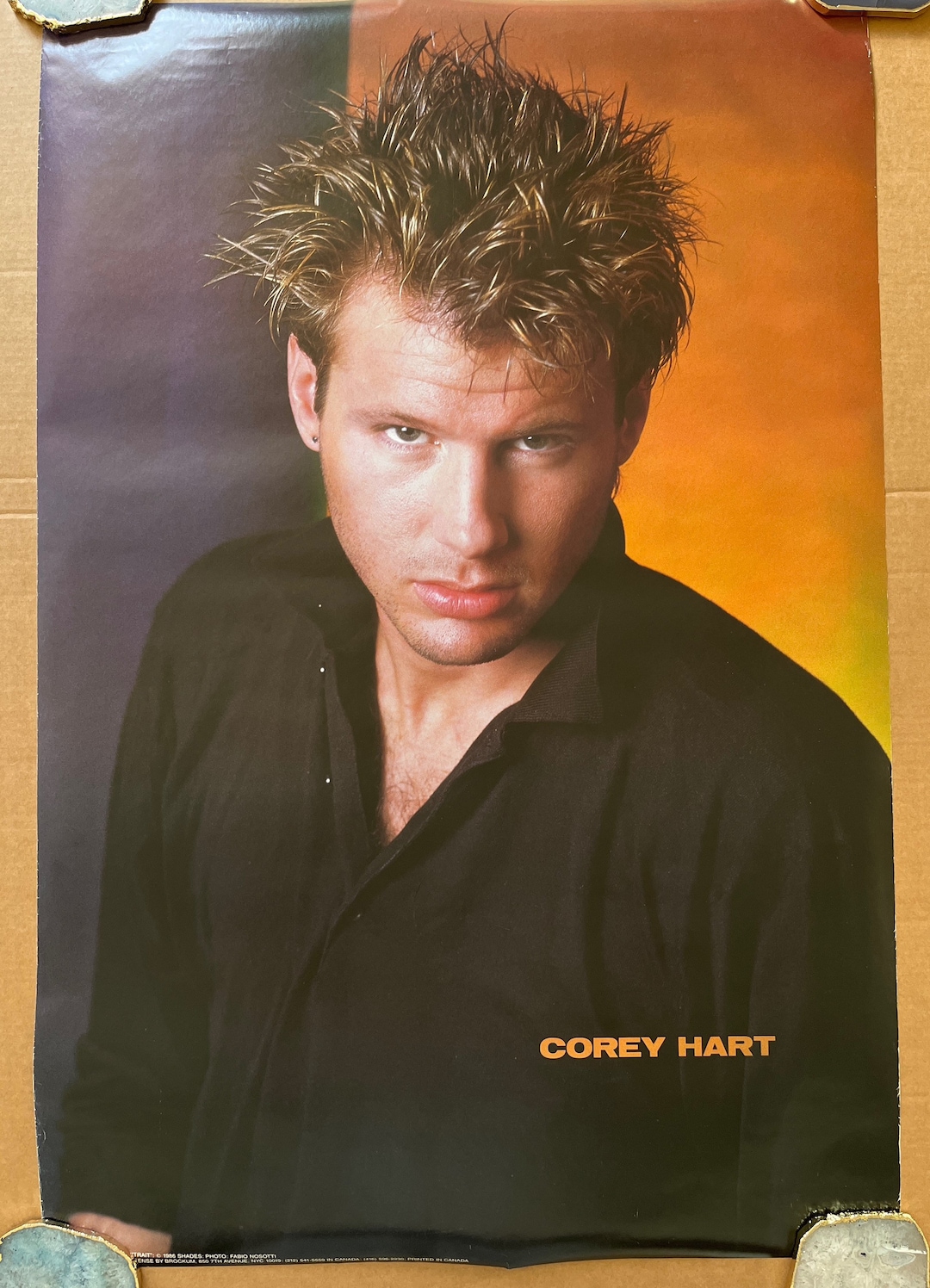 Corey Hart Portrait 1986 Vintage Music Poster - Etsy