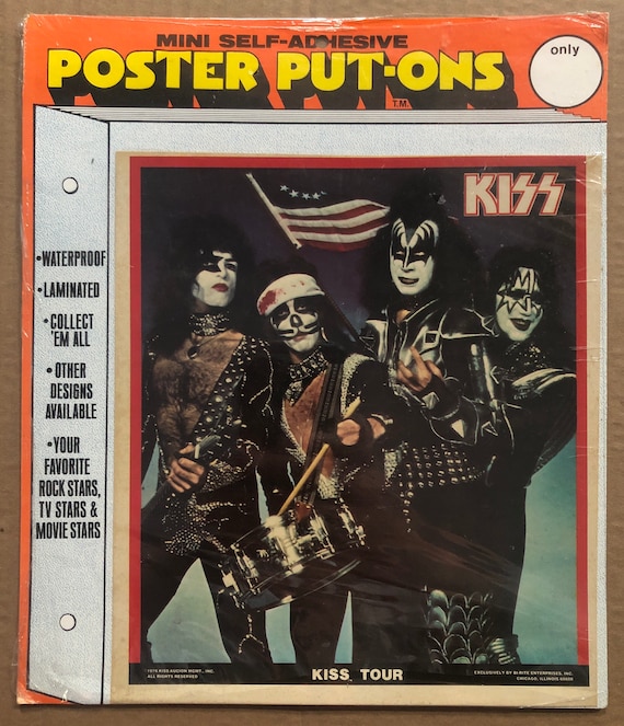 KISS TOUR Vintage Sticker Poster Put-ons Original 1977 Aucoin - Etsy
