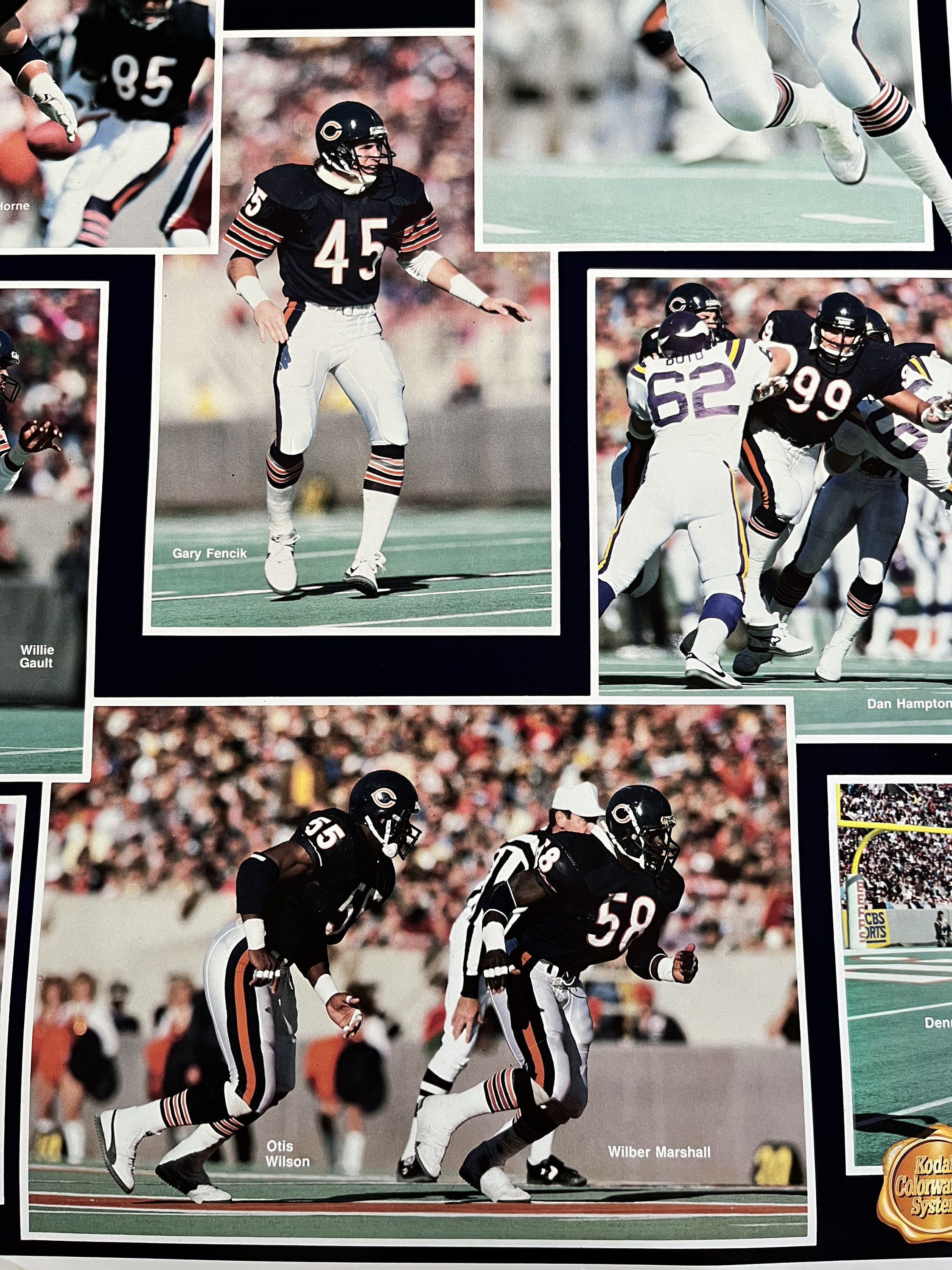 Vintage Original 1985 Chicago Bears Champions Collage Poster NFL ...