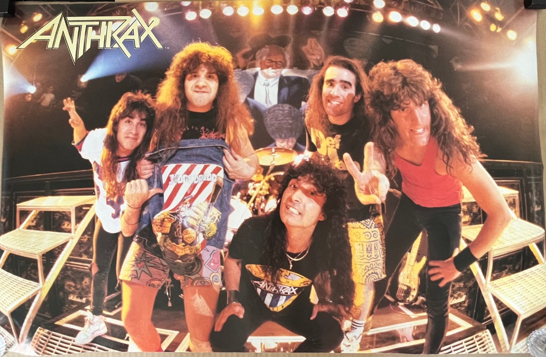 Vintage Original Poster Anthrax 1987 Funky Thrash Metal Music Poster ...