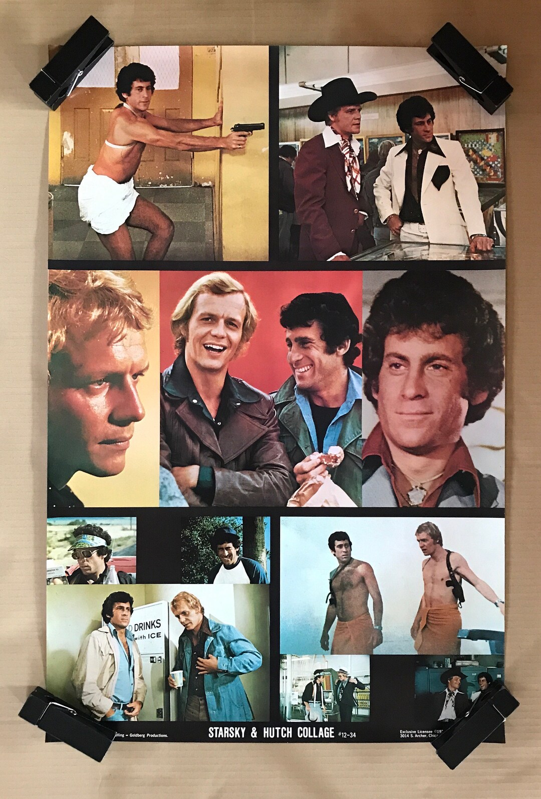 Vintage Original 1976 70s Starsky and Hutch Movie Collage Poster Movie ...