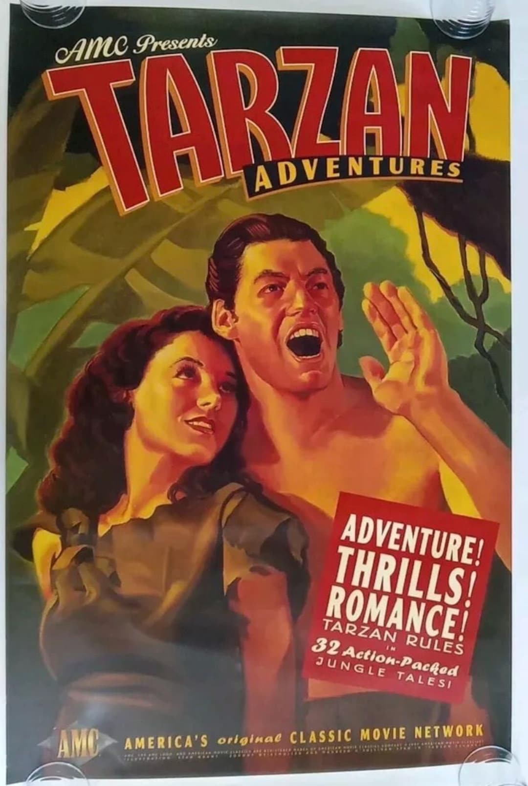 Original Tarzan Adventures 1997 AMC Poster Vintage Retro TV Promo ...