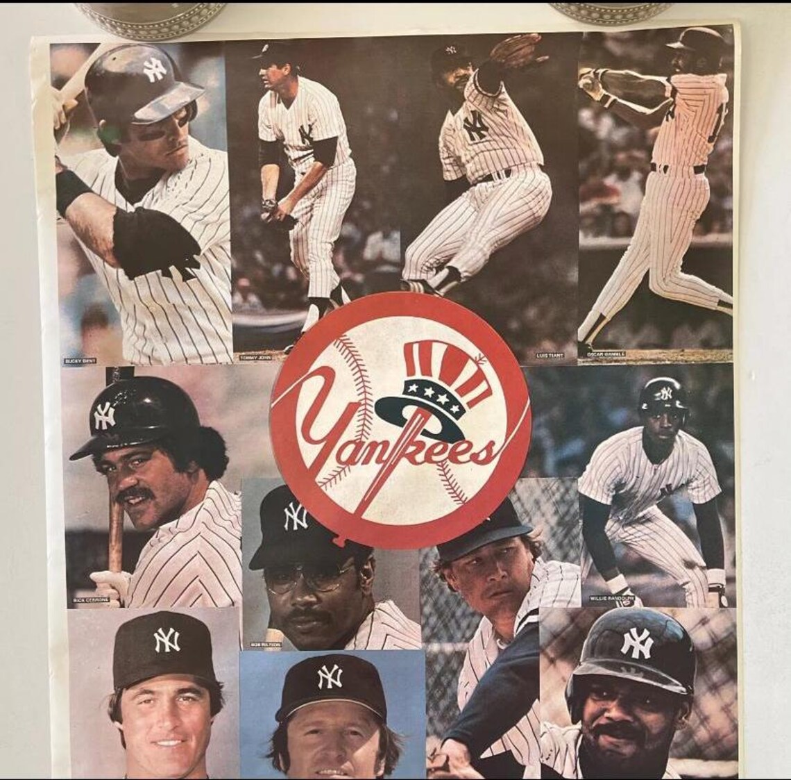 Original 1980s New York Yankees MLB Baseball Collage Poster Jackson ...