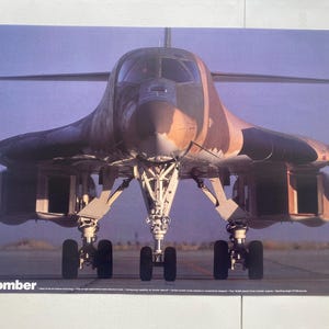 B1 Bomber Vintage Poster Fighter Plane is Military Aircraft War Planes ...