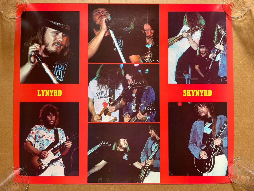 Lynyrd Skynyrd Vintage Poster Photo Collage Concert Photograph Style ...