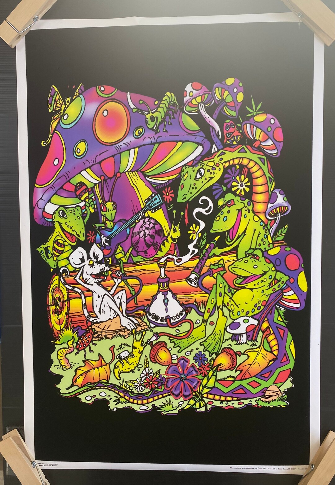 Hookah Party Animals Smoking Weed Original Vintage Poster Blacklight - Etsy