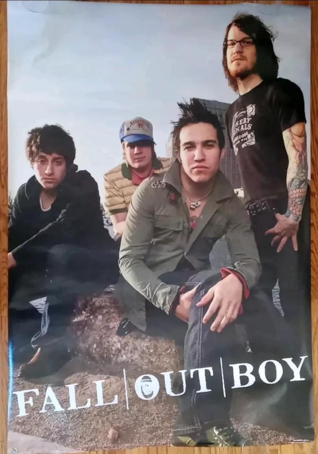 Vinatage Original Fall Out Boy Subway Size Poster Large Band Promo ...